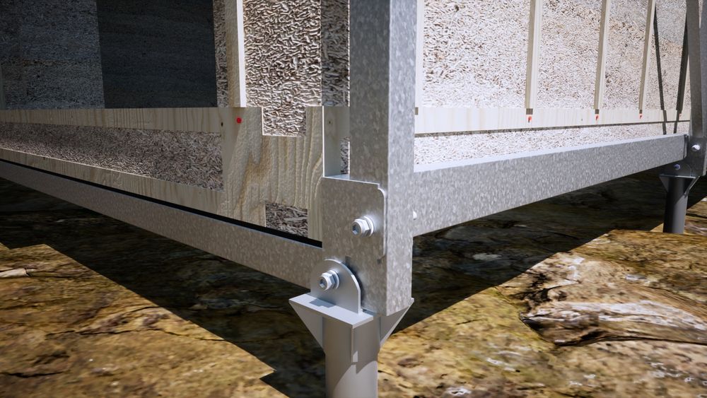 Mass Timber & Engineered Wood (CLT) Kithemp Wooden frame construction ...