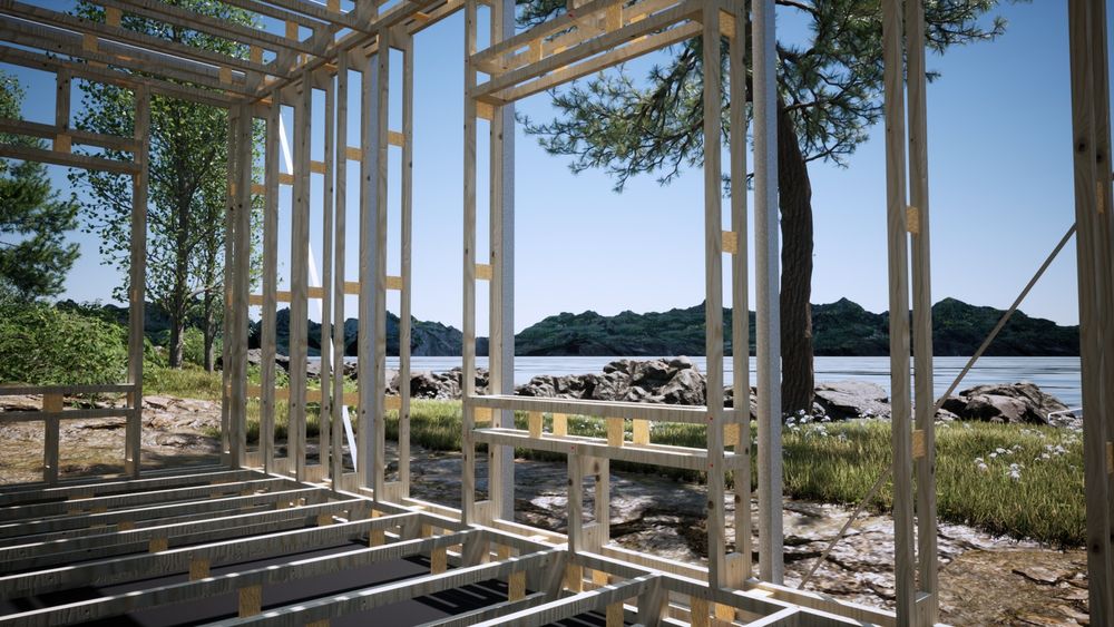 Mass Timber & Engineered Wood (CLT) Kithemp Wooden frame construction ...