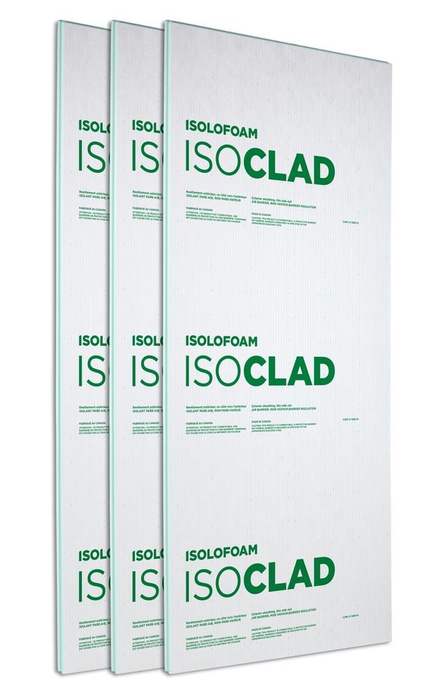 Above grade exterior EPS wall insulation ISOCLAD panels from Isolofoam ...