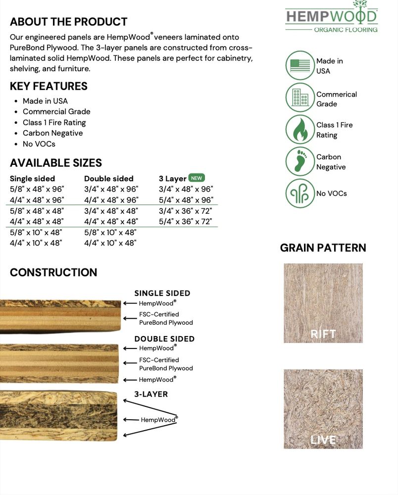 Plywood Boards HempWood Paneling by HempWood - Ecohome