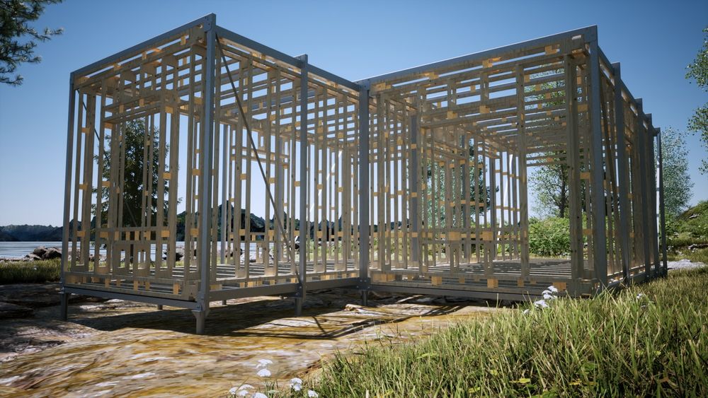 Mass Timber & Engineered Wood (CLT) Kithemp Wooden frame construction ...