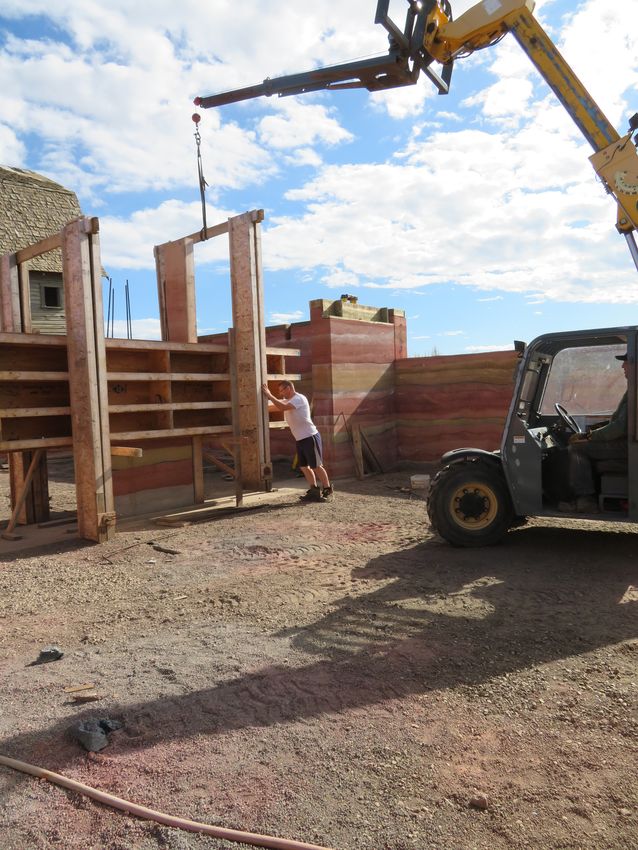 Rammed Earth Foundational Walls for Barn - Ecohome