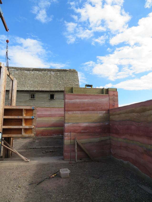 Rammed Earth Foundational Walls for Barn - Ecohome