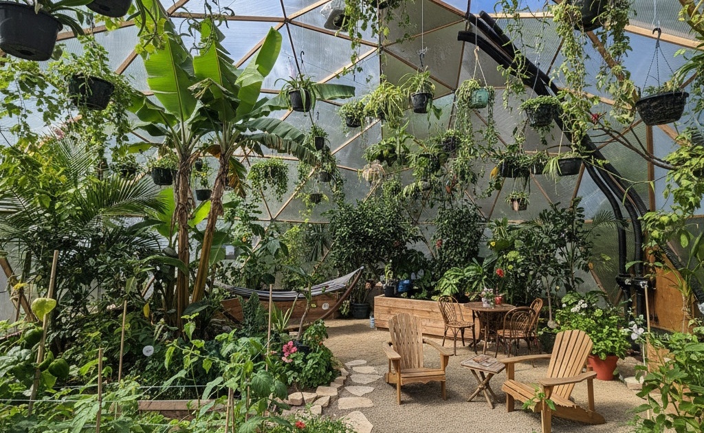 32ft Geodesic Greenhouse - Ecohome