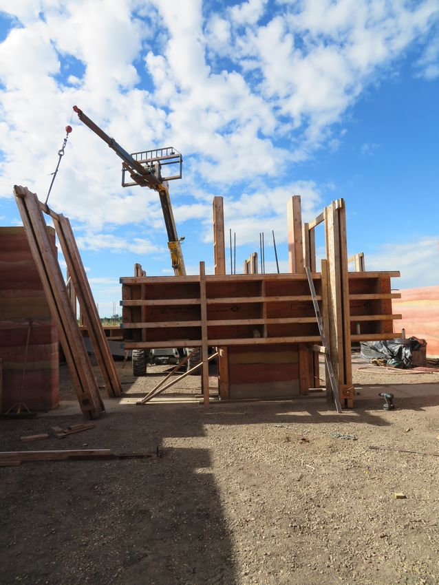 Rammed Earth Foundational Walls for Barn - Ecohome