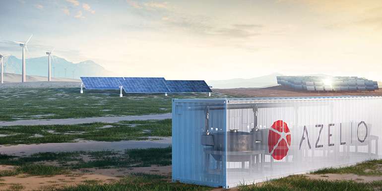 Solar Electricity Generation & Storage with no Batteries, Azelio - Ecohome